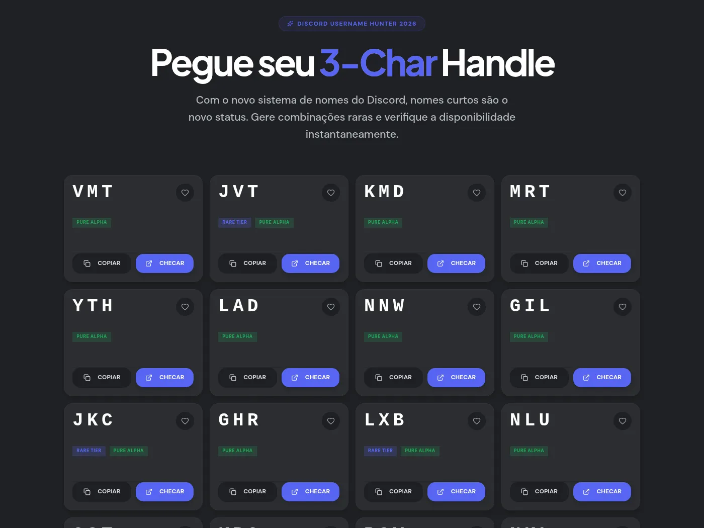 Discord 3-Letter Finder
