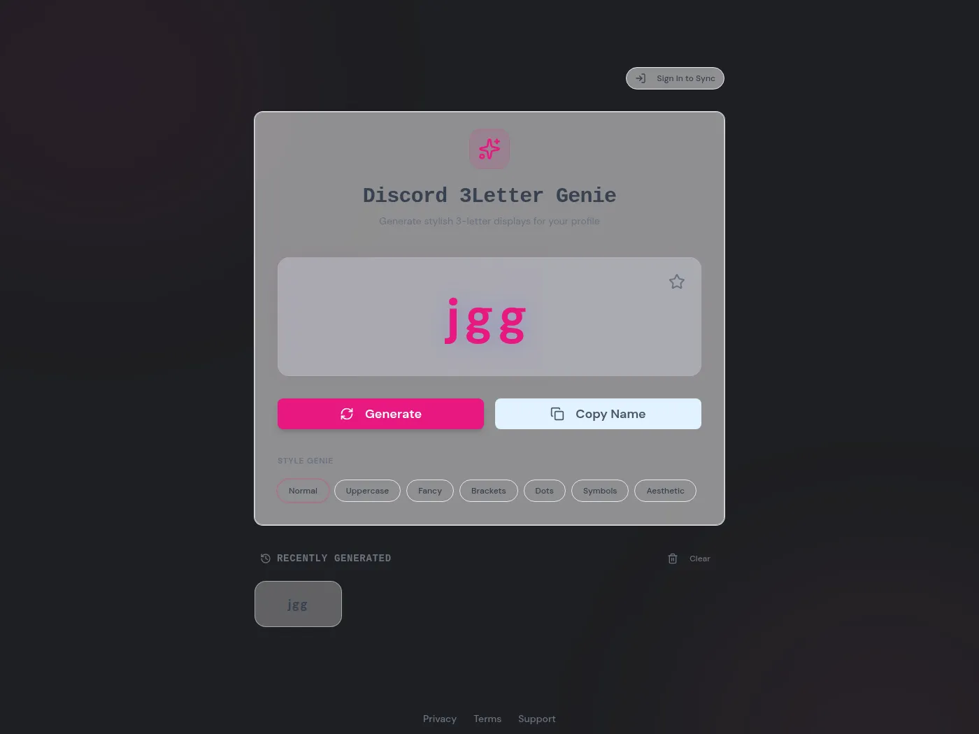 Discord 3Letter Genie