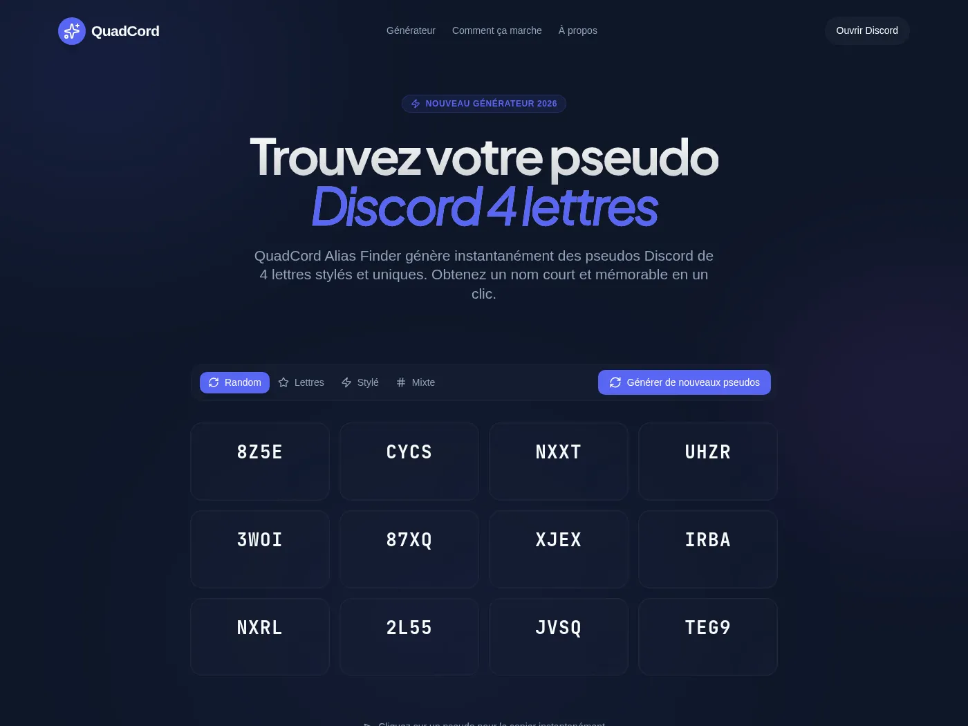 QuadCord Alias Finder