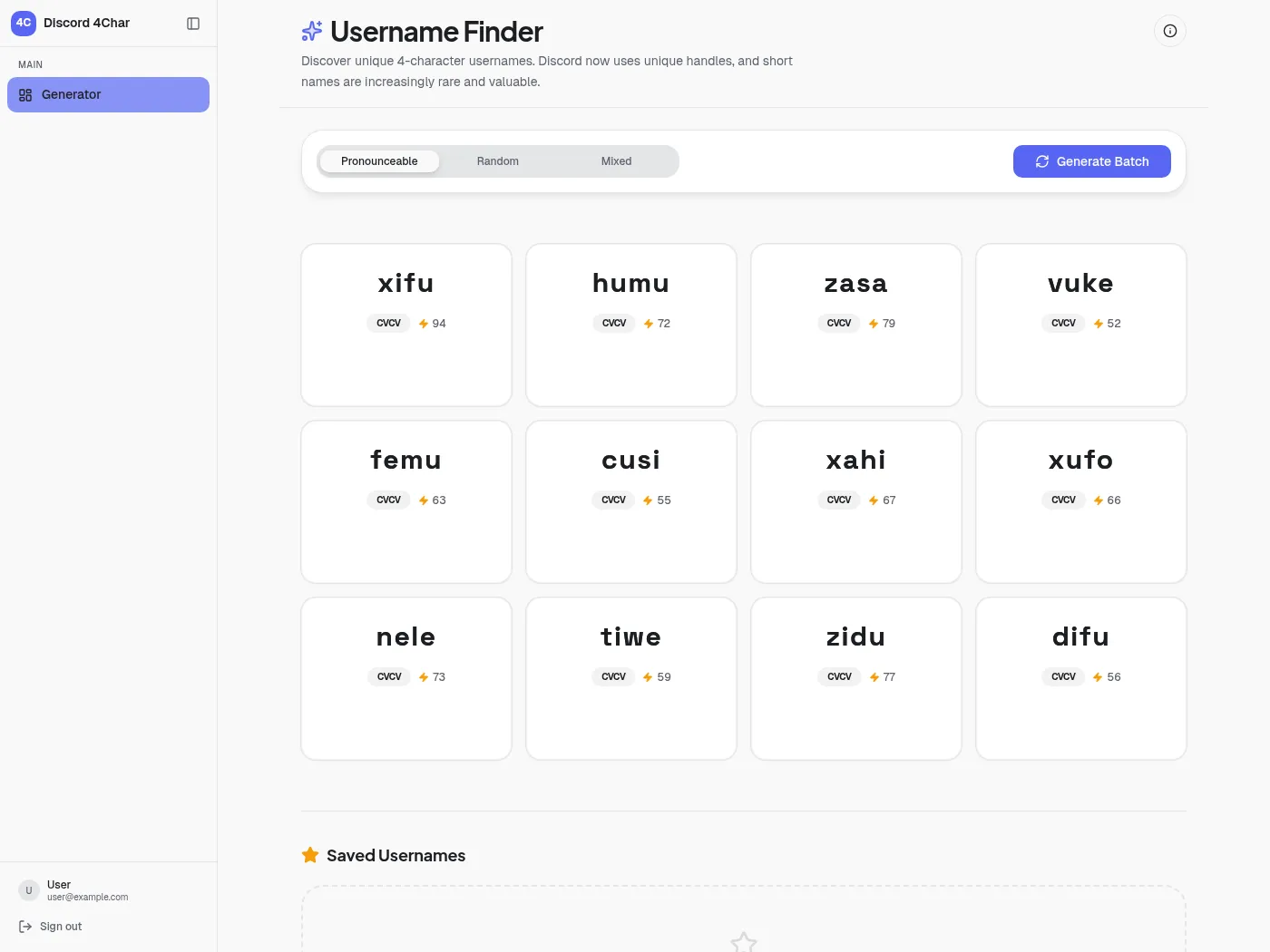 Username Generator 4Discord