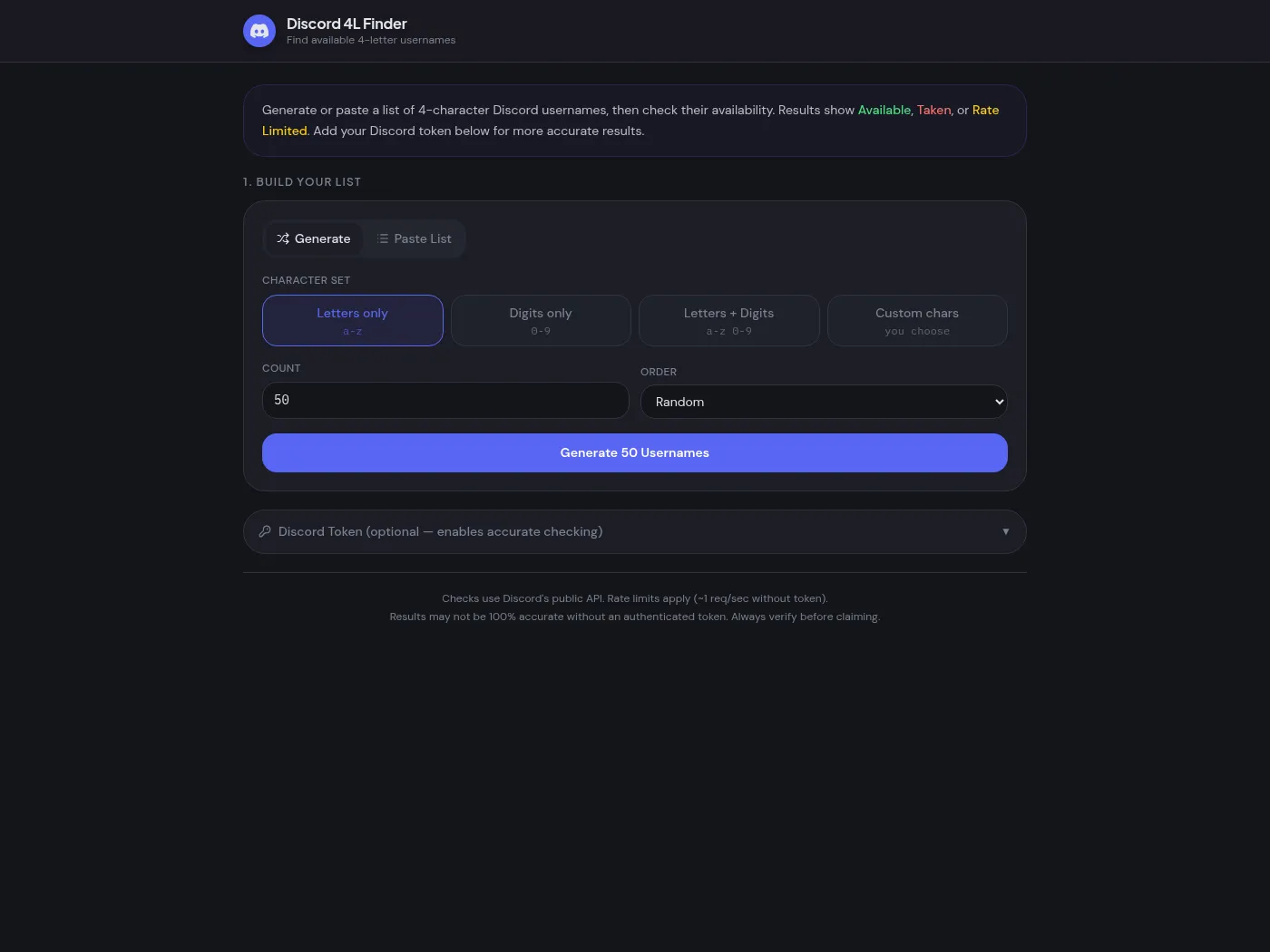 Discord 4L Finder