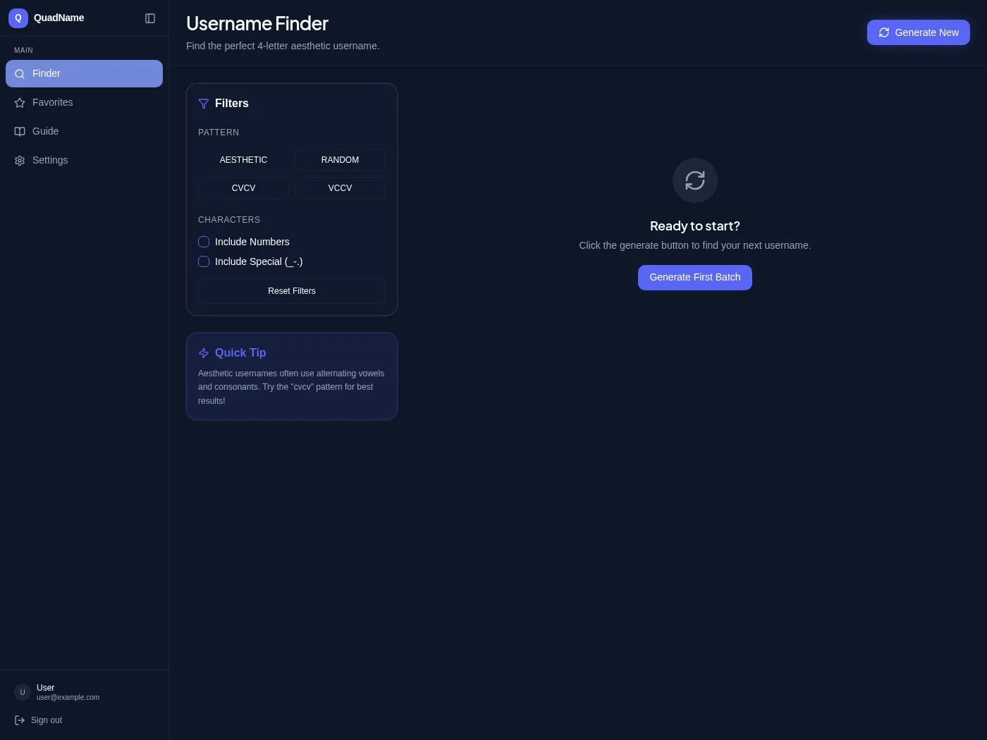QuadName Finder