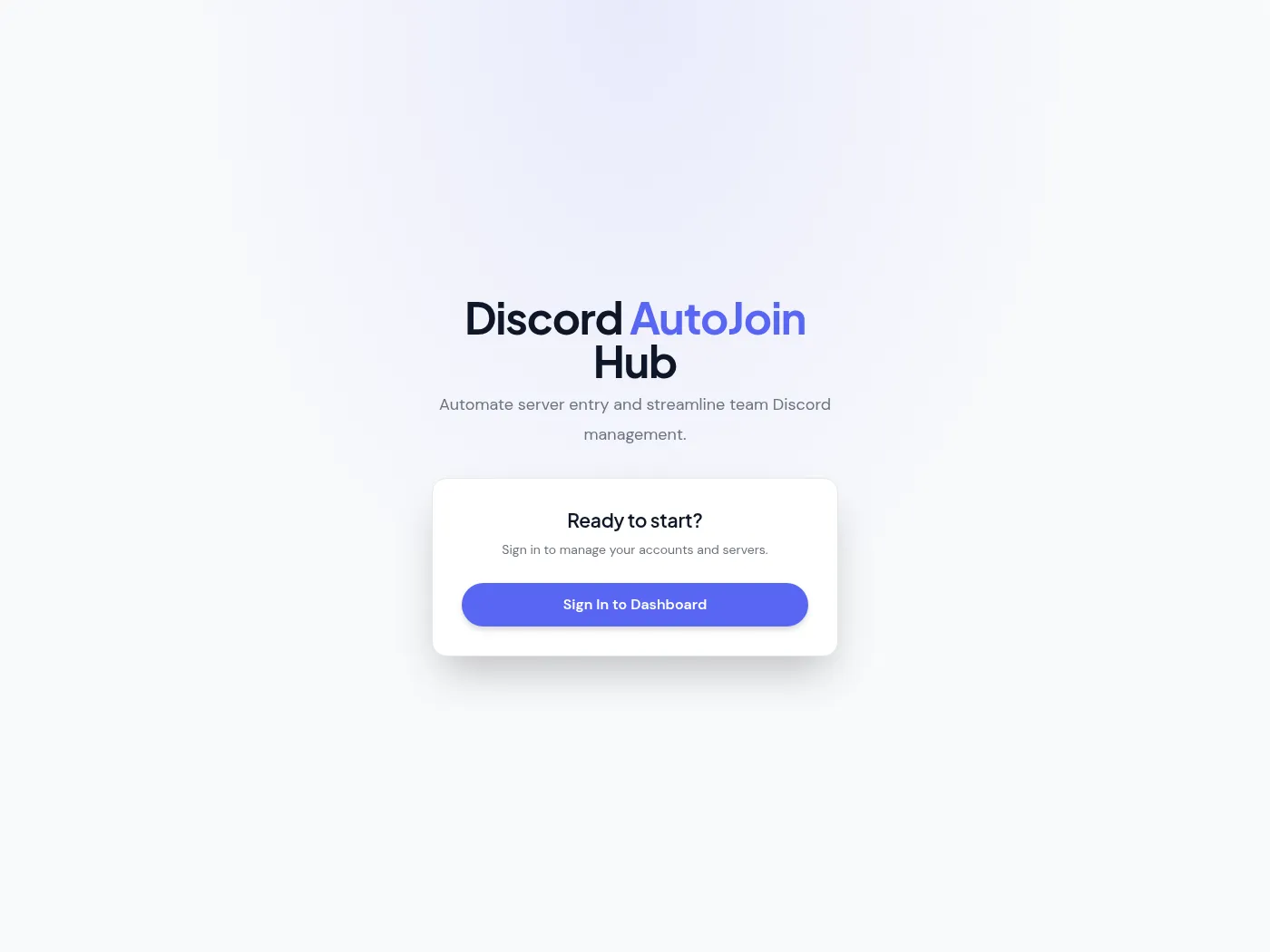 Discord AutoJoin Hub