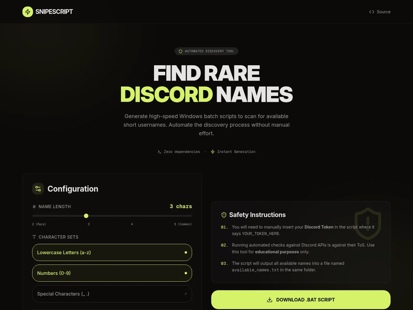 Discord Name Snipe Bot