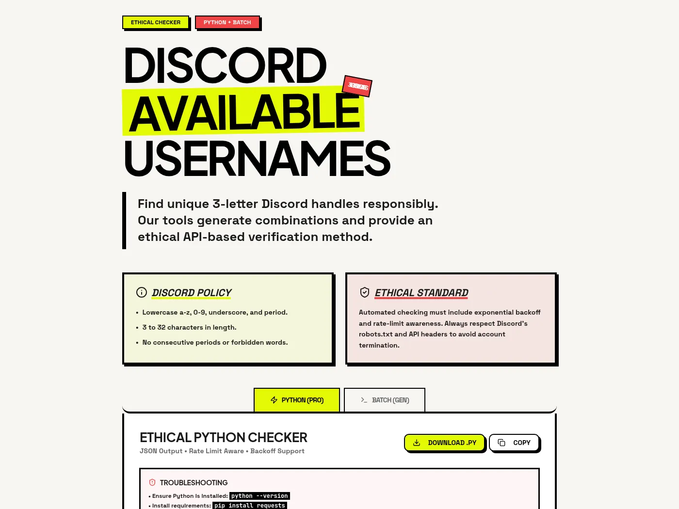 Discord Name Checker Script