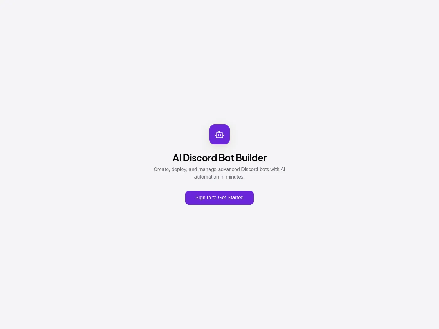 AI Discord Bot Builder