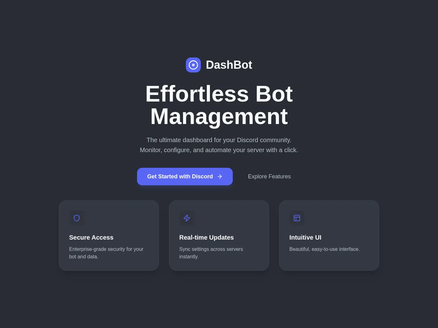 Discord Bot Dashboard