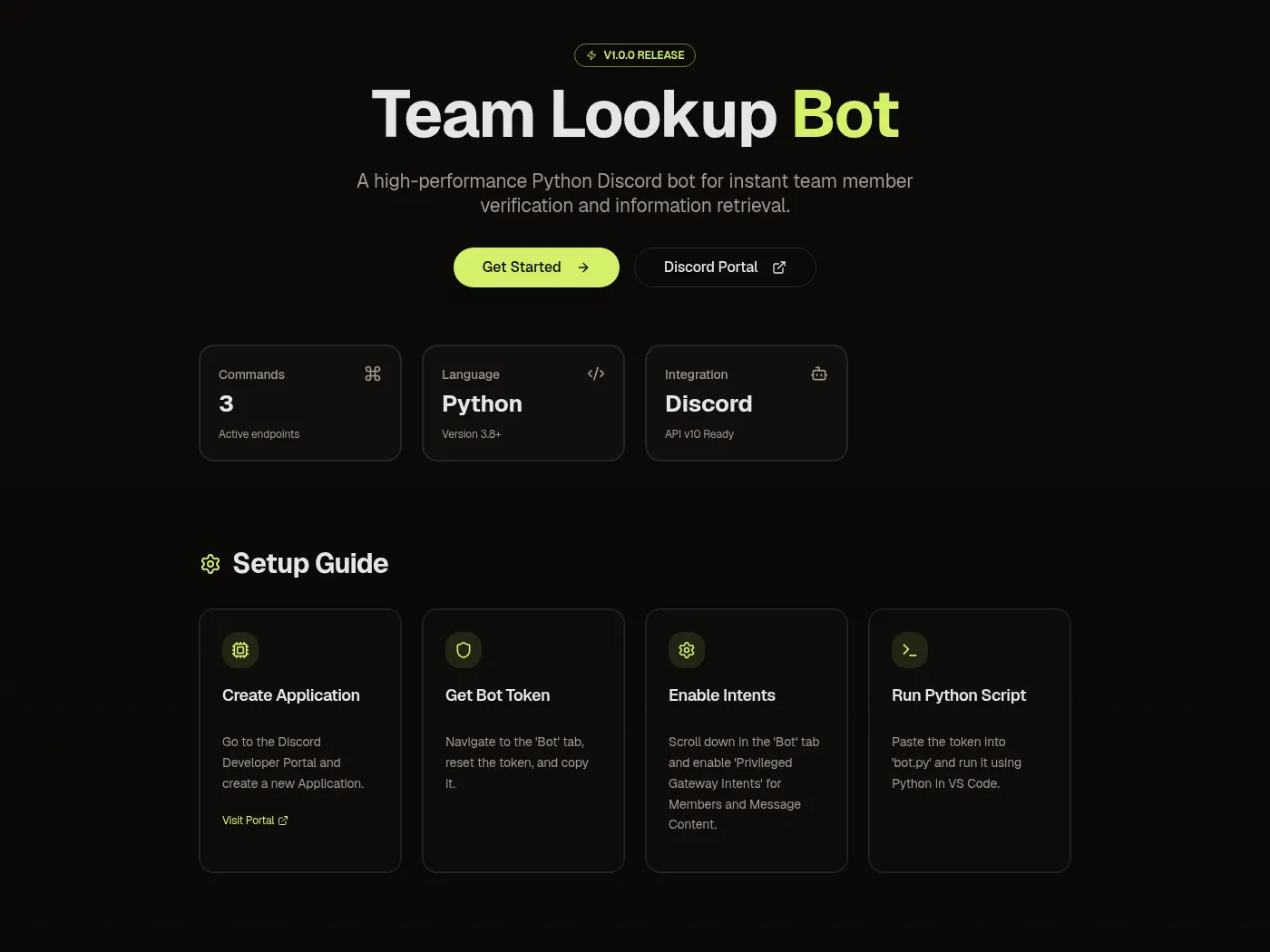 Team Lookup Discord Bot