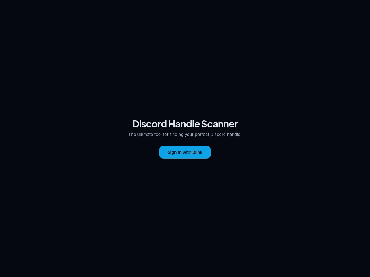 Discord Handle Scanner