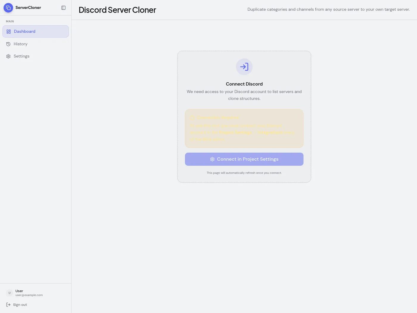 Discord Server Cloner