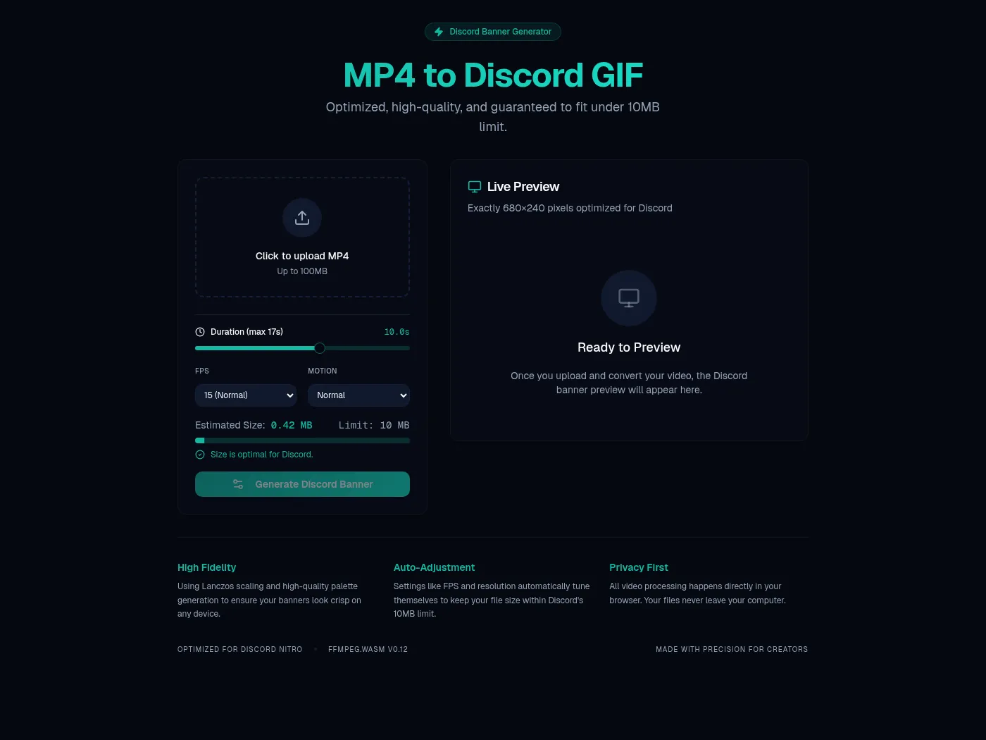 Discord Banner GIF Studio