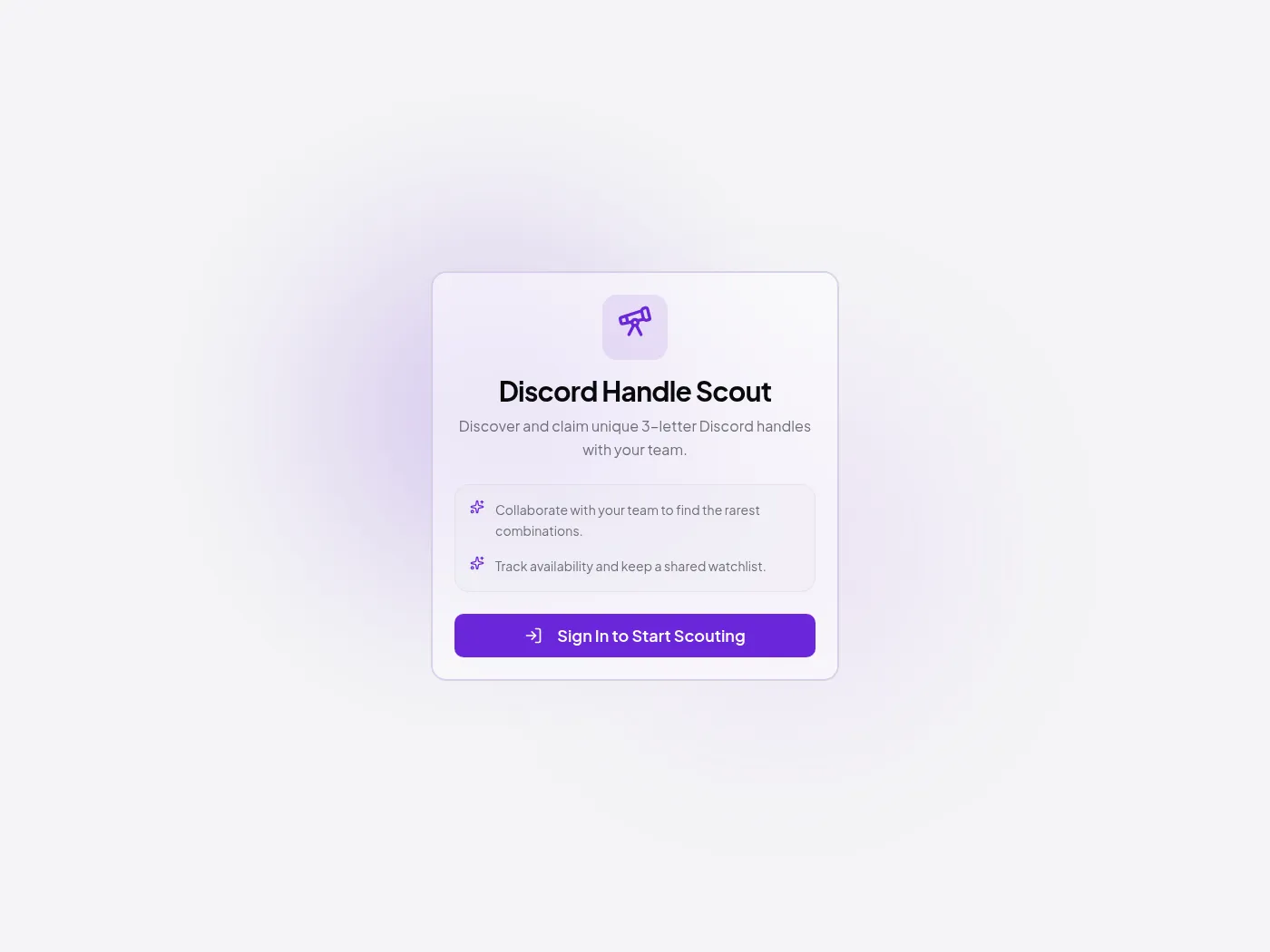 Discord Handle Scout