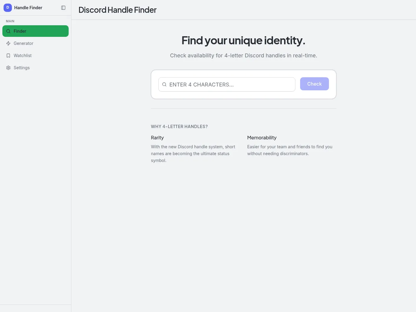 Discord Handle Finder