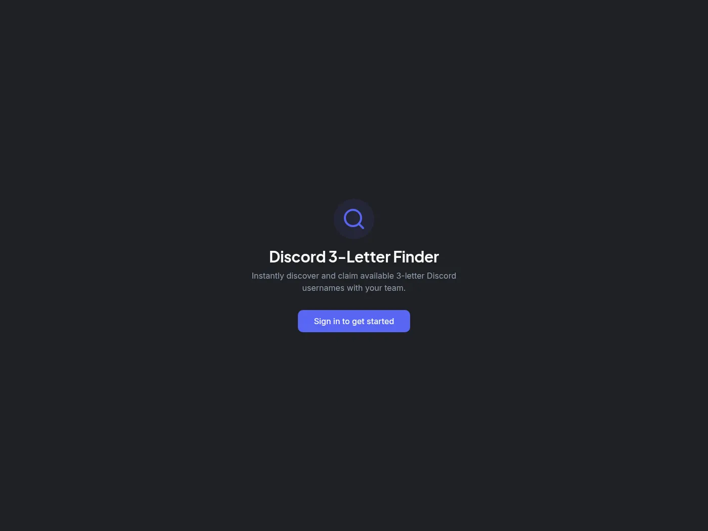Discord 3-Letter Finder