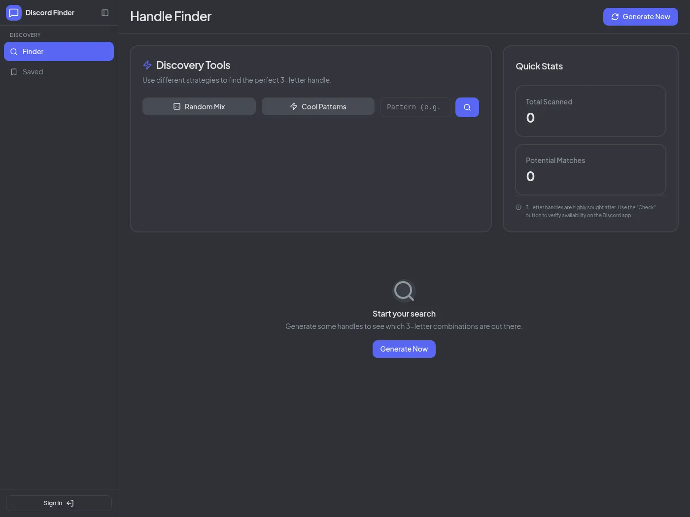 Discord Handle Finder