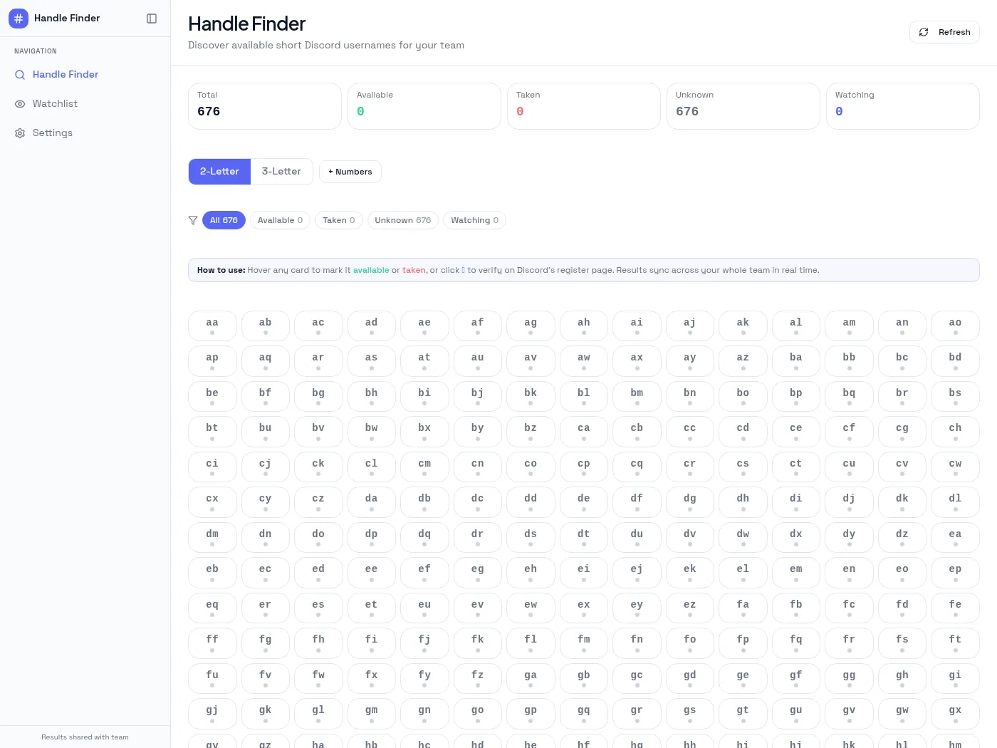 Discord Handle Finder