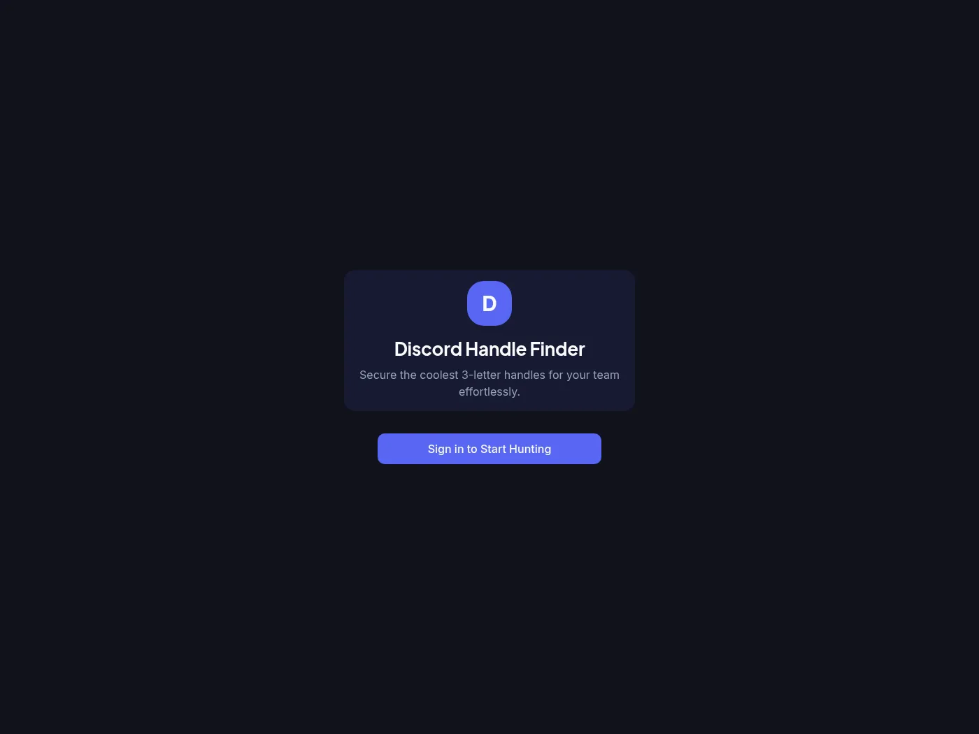 Discord Handle Finder