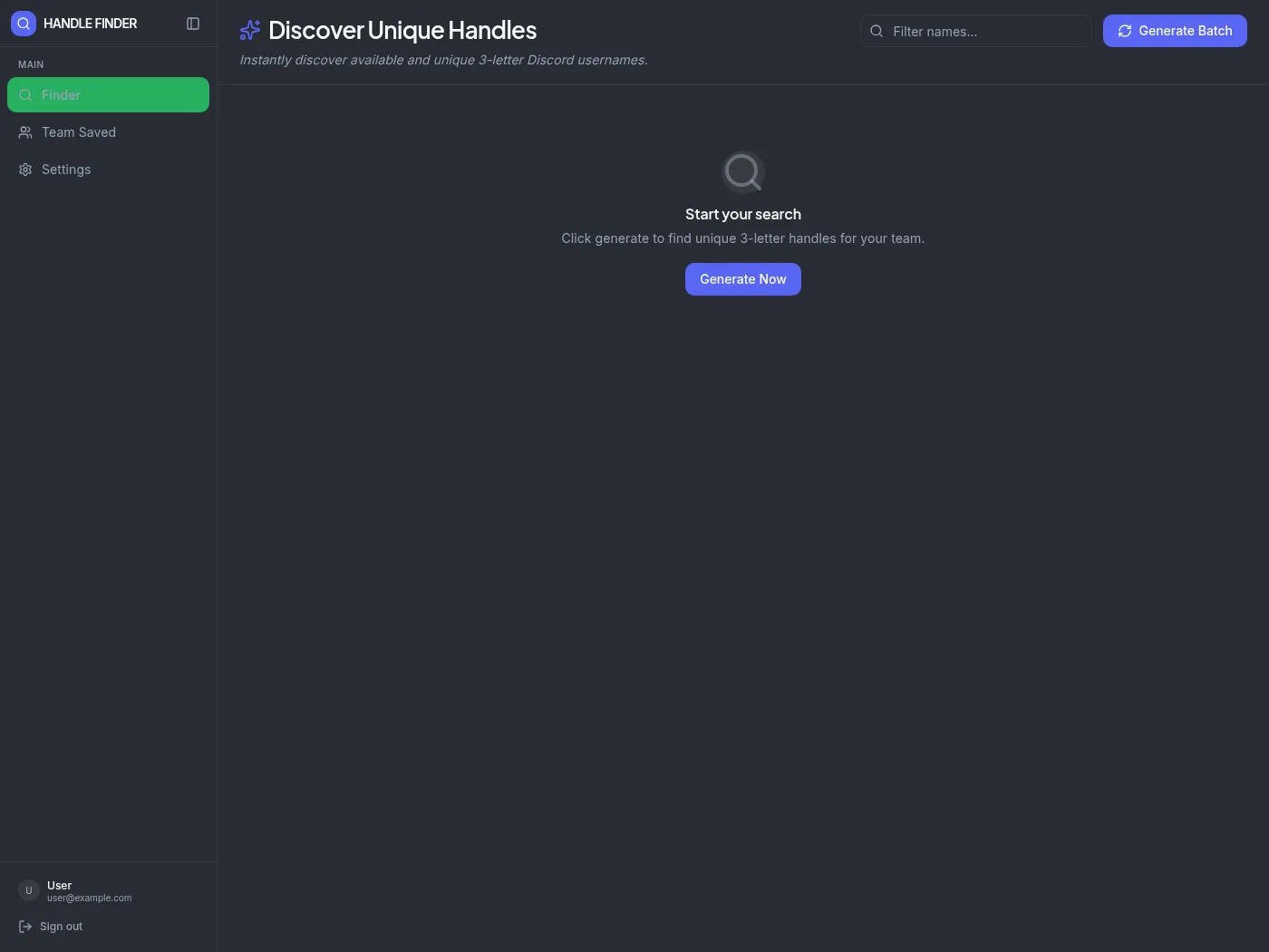 Discord Handle Finder