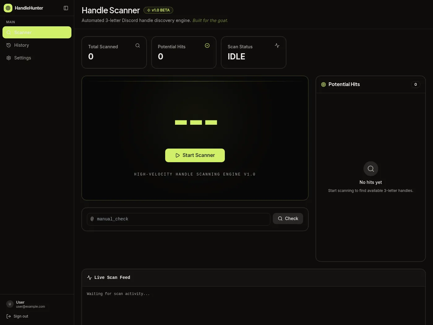 Discord 3-Letter Finder