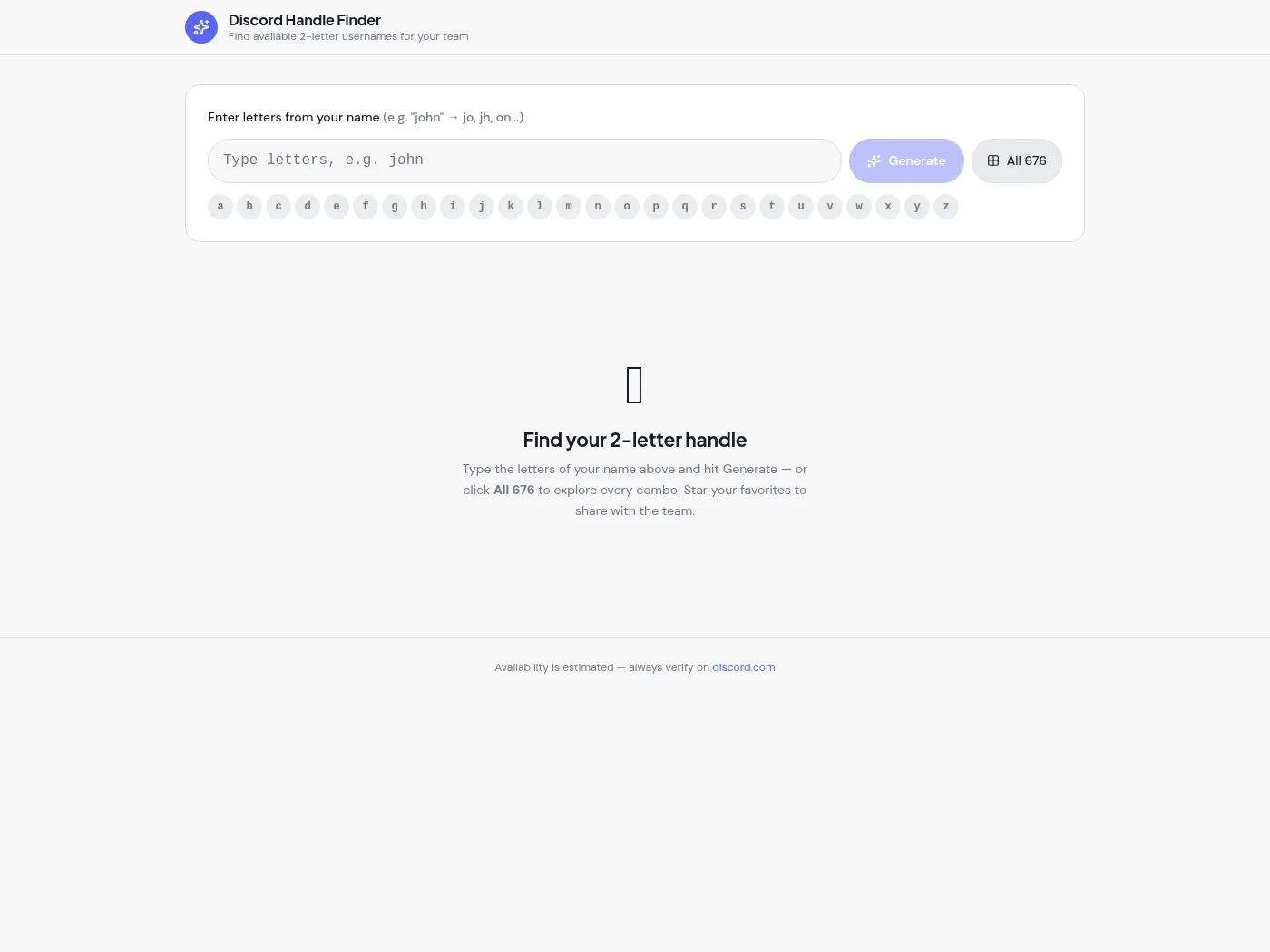 Discord Handle Finder