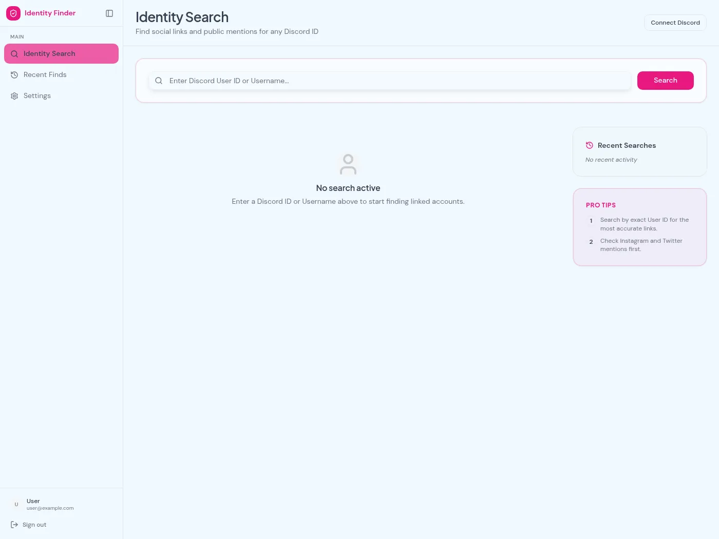 Discord Identity Finder