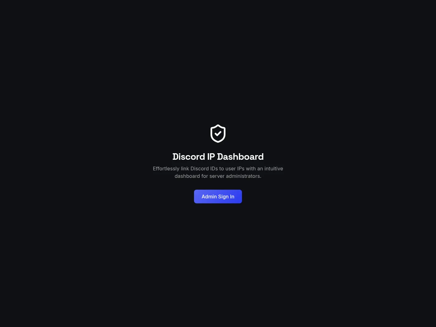 Discord IP Dashboard