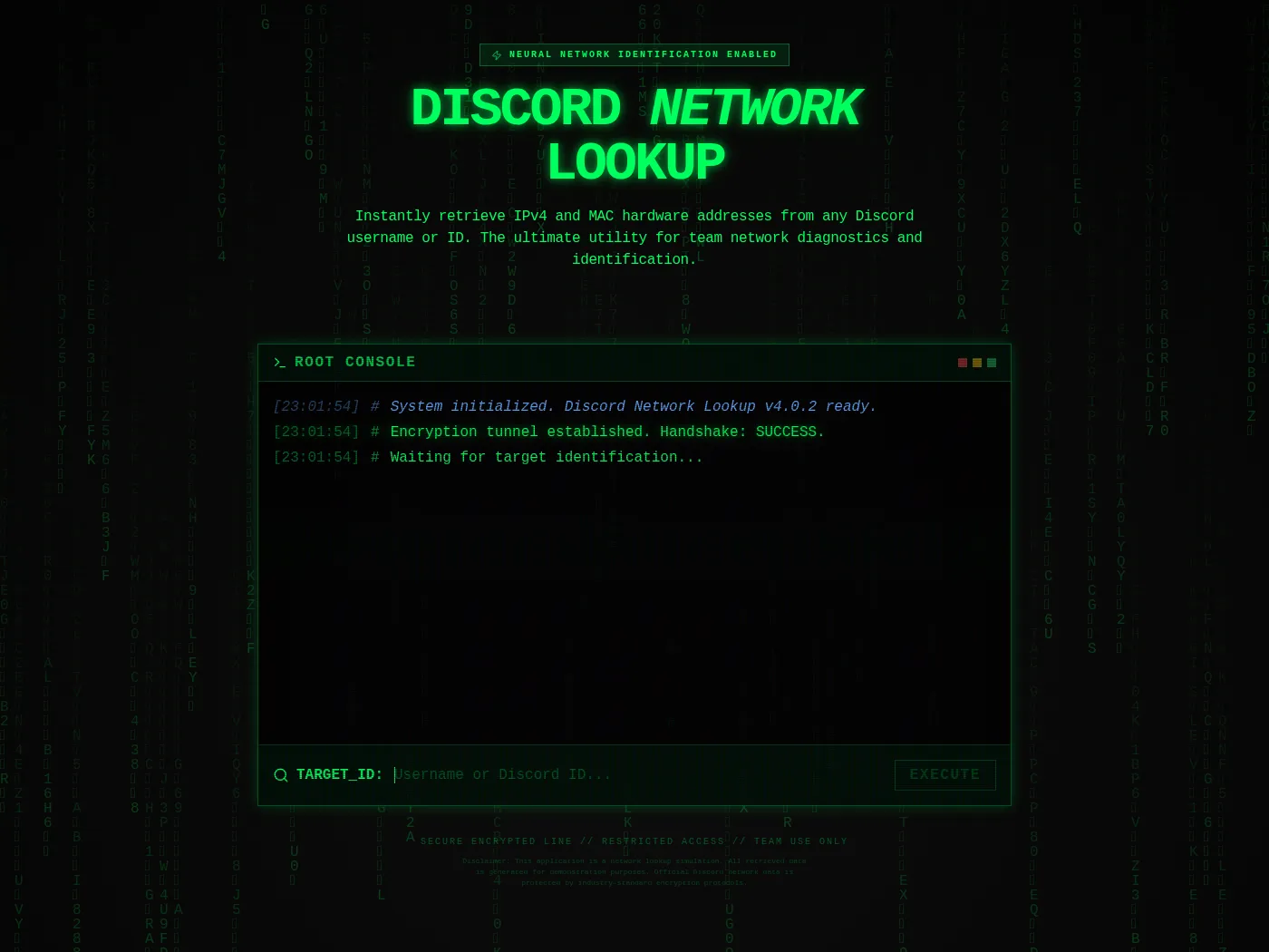 Discord Network Lookup
