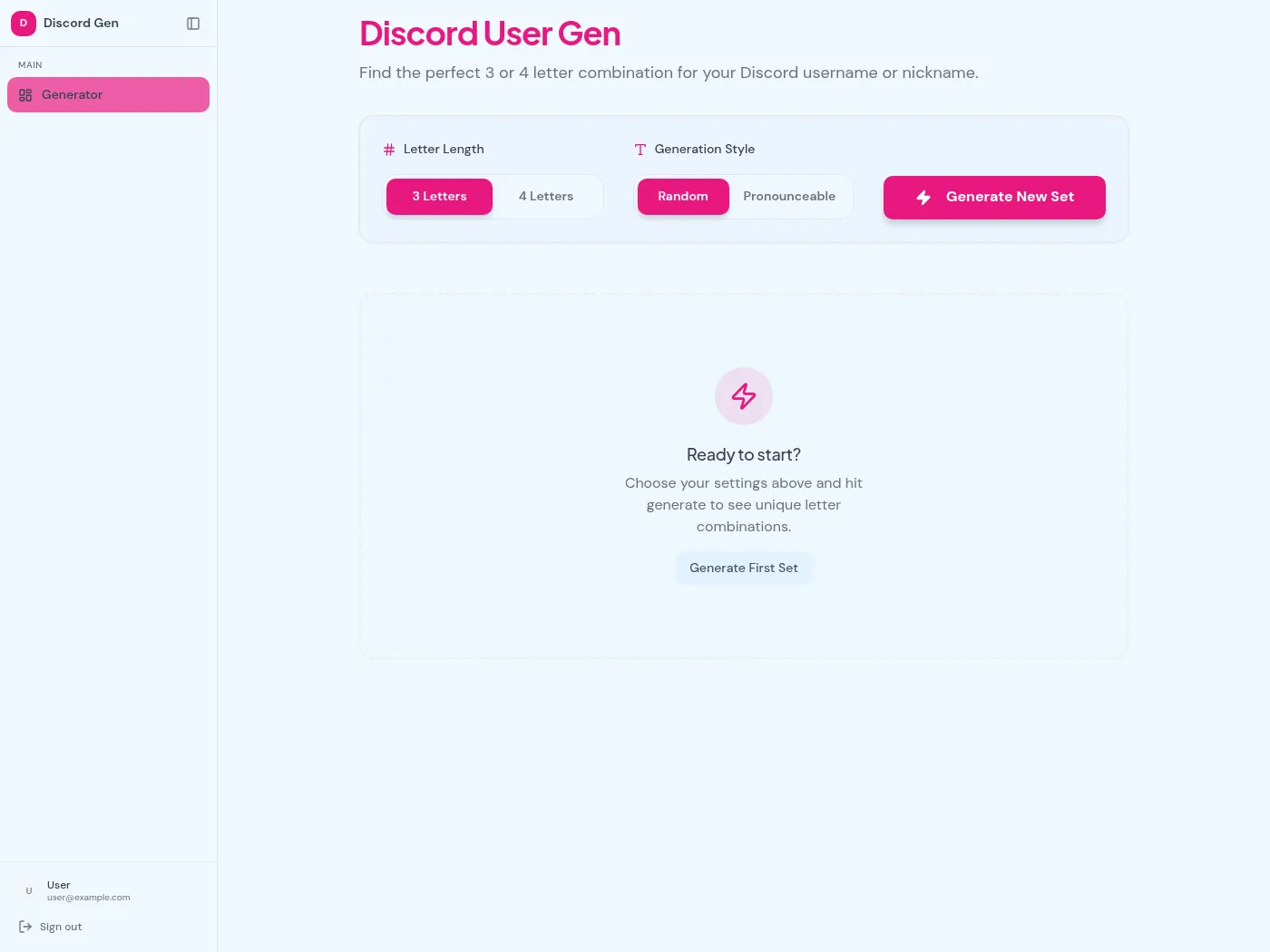 Discord Letter Generator