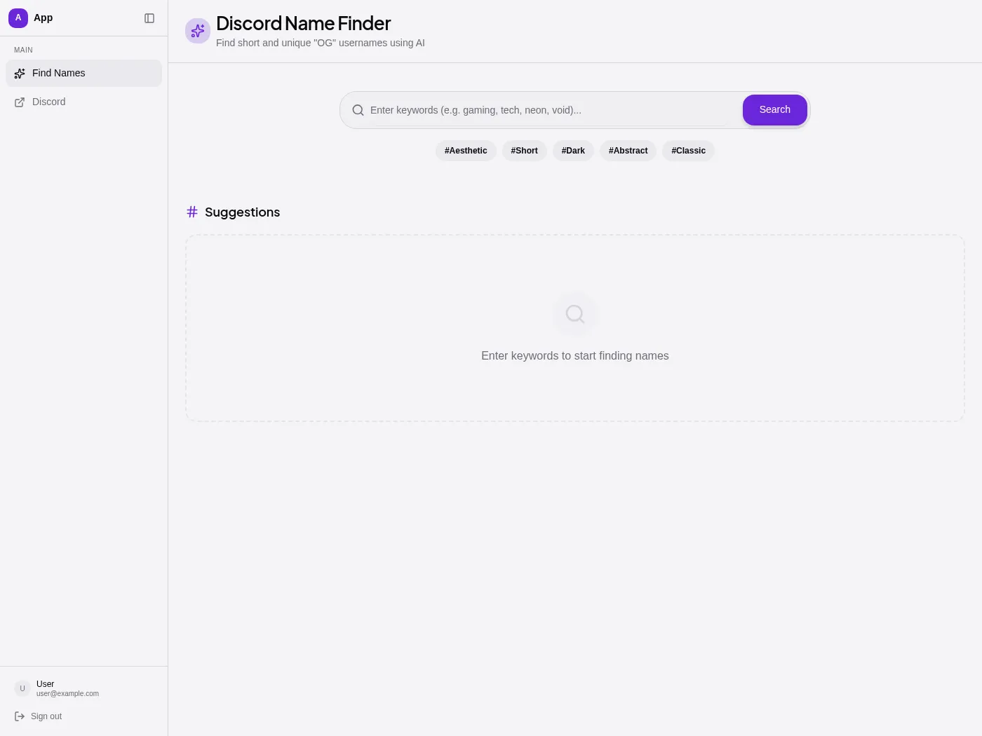 Discord Username Finder AI