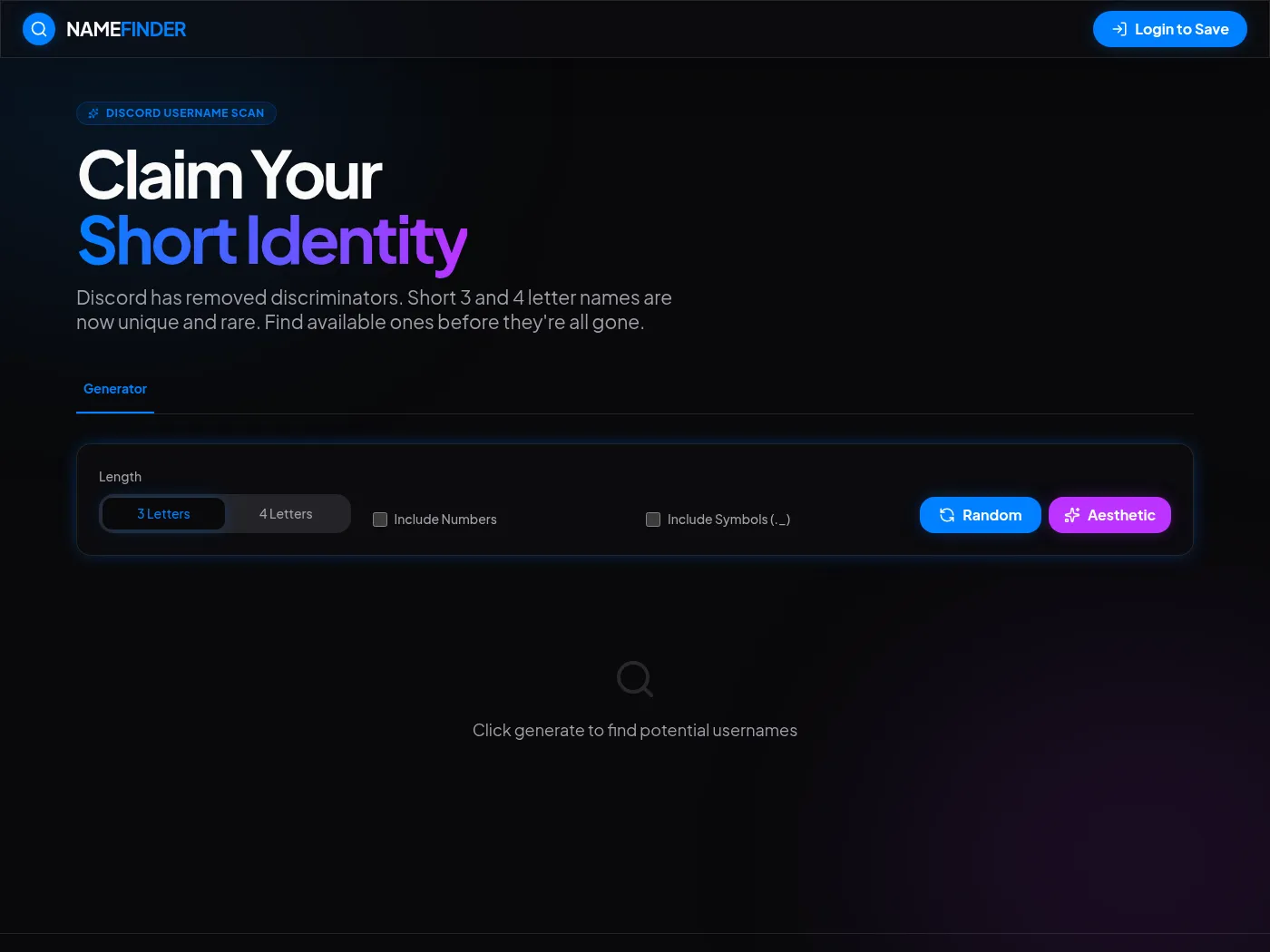 Discord Name Finder