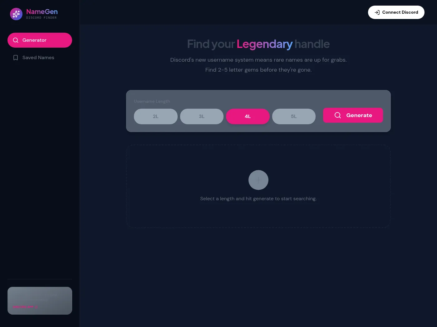 Discord Name Finder