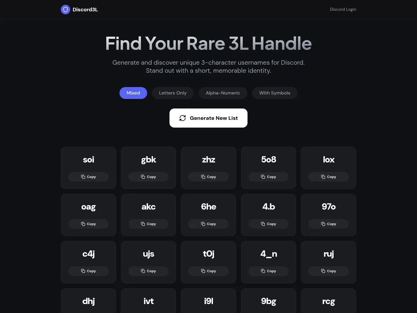 3-Letter Discord Checker