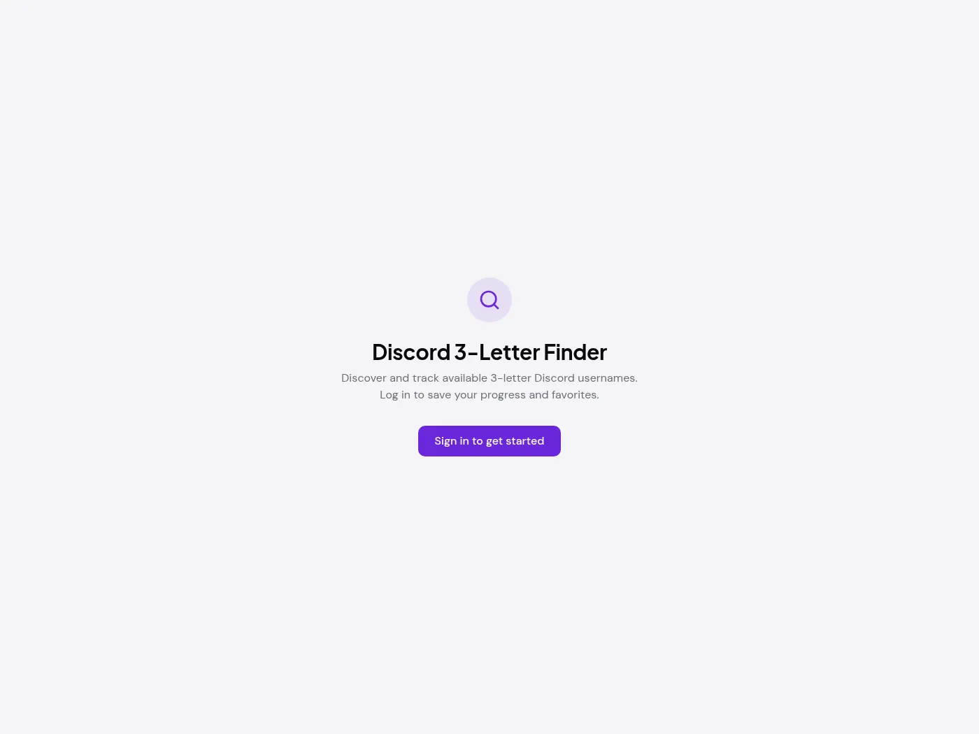 Discord 3-Letter Finder