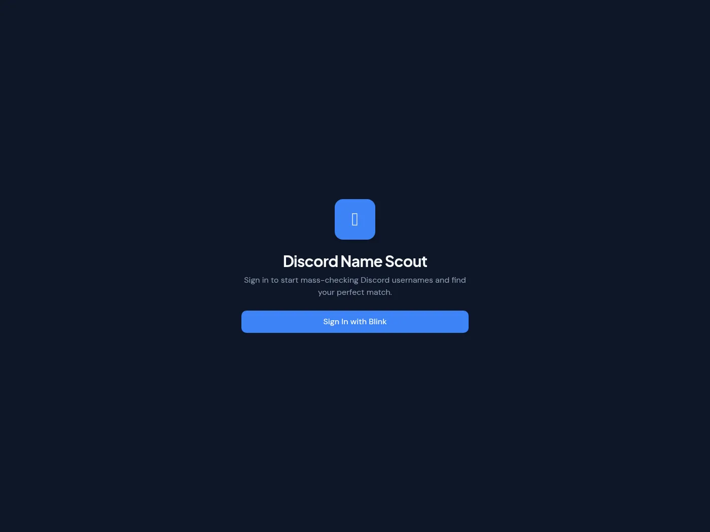 Discord Name Scout