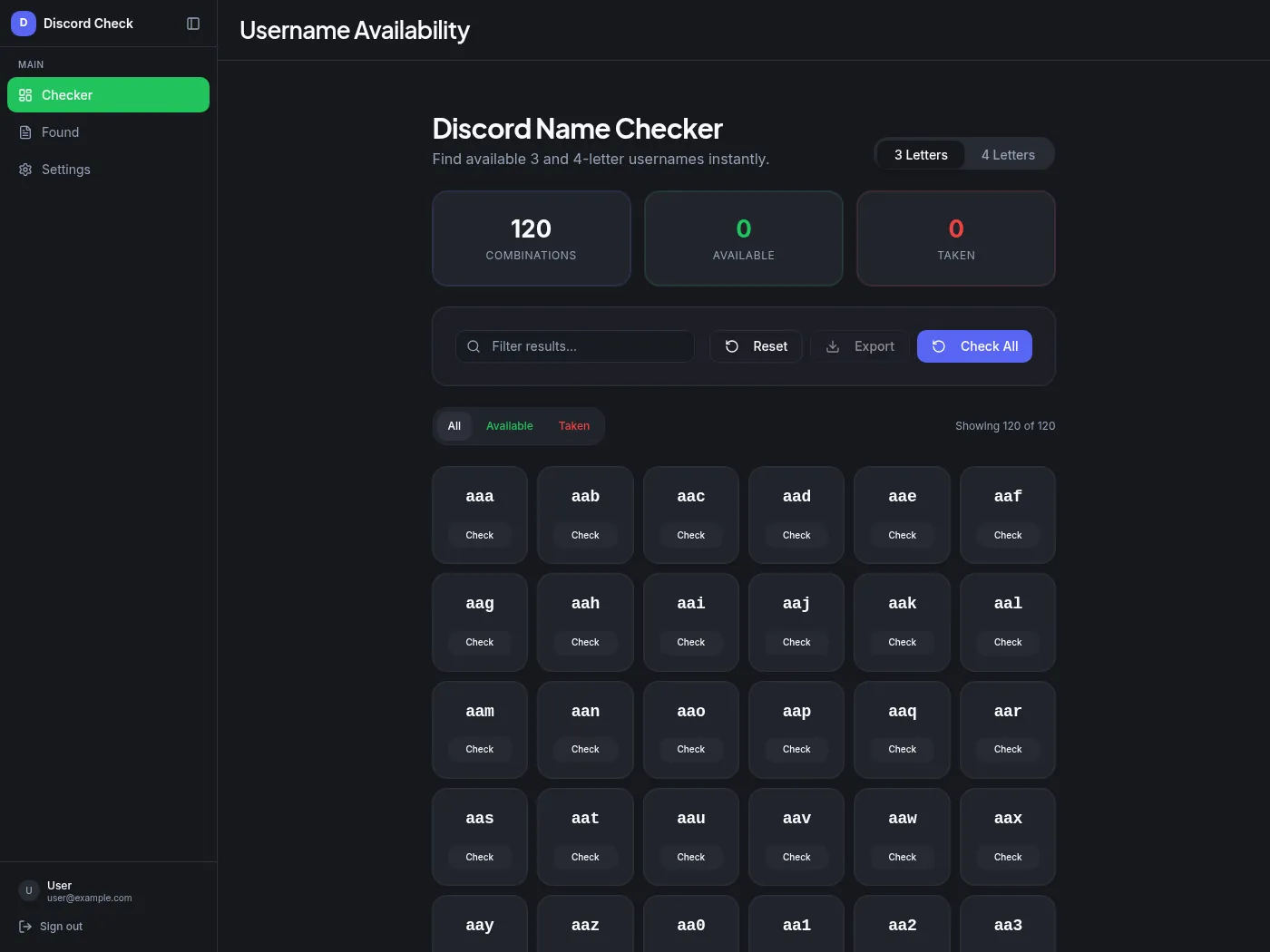 Discord Name Checker