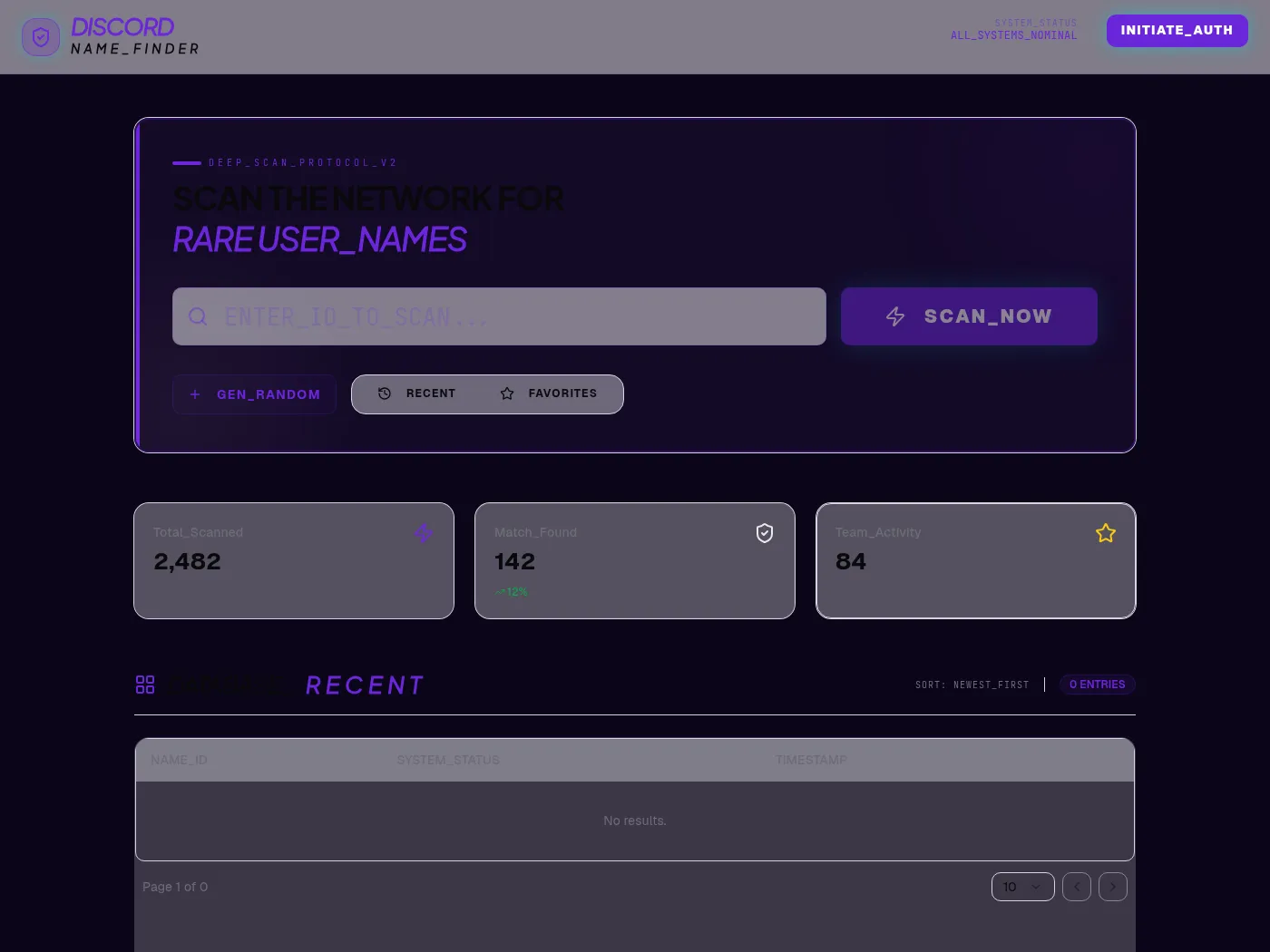 Discord Name Finder