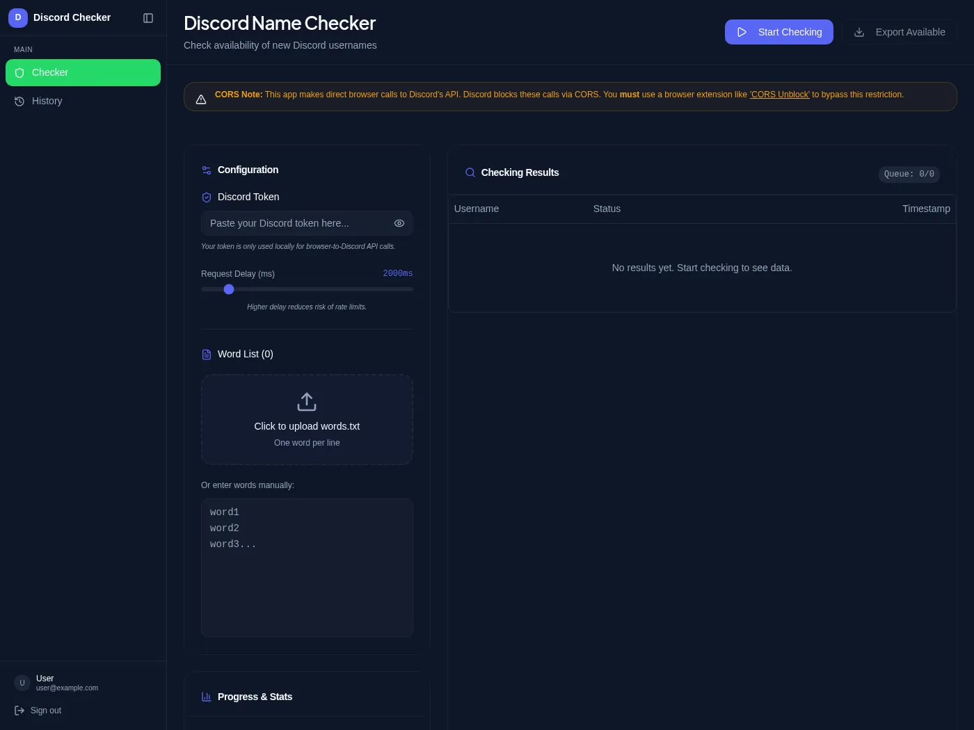Discord Name Checker