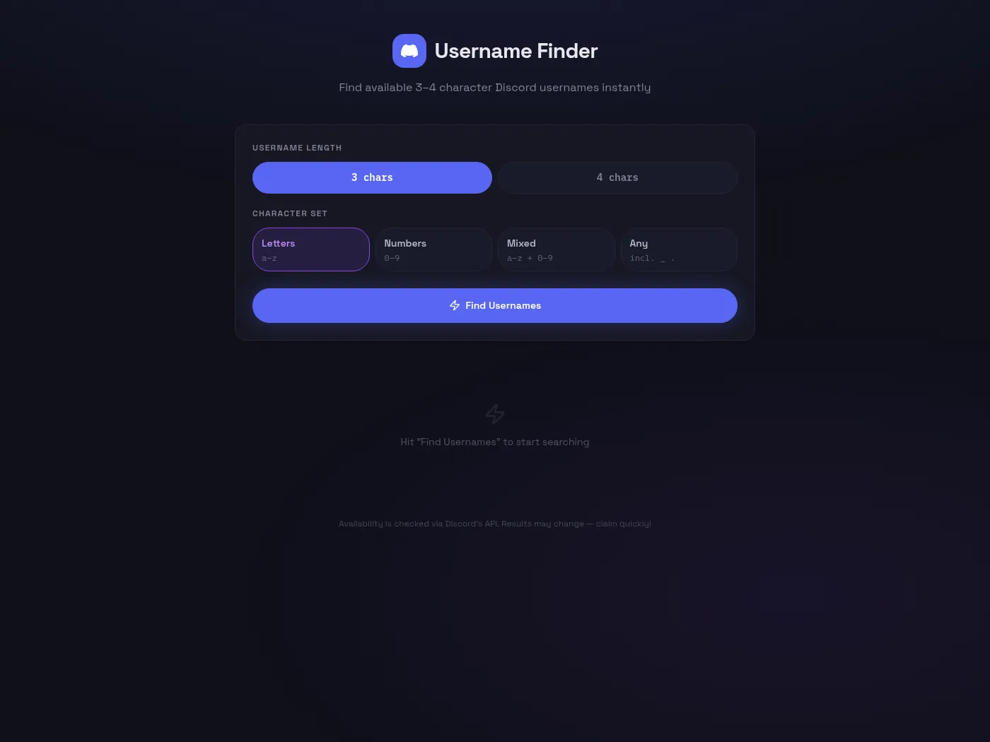 Username Finder Bot