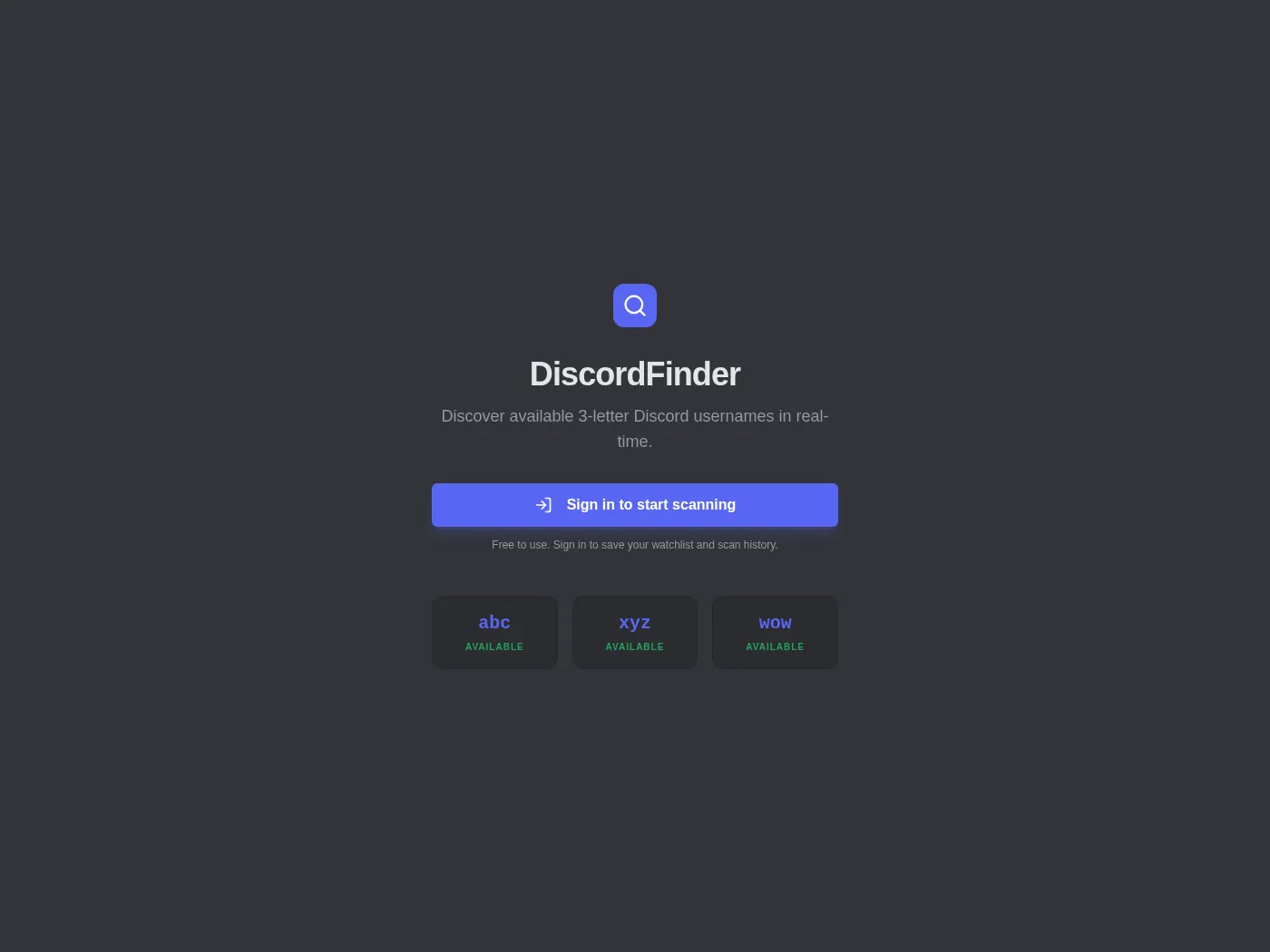 Discord Name Finder