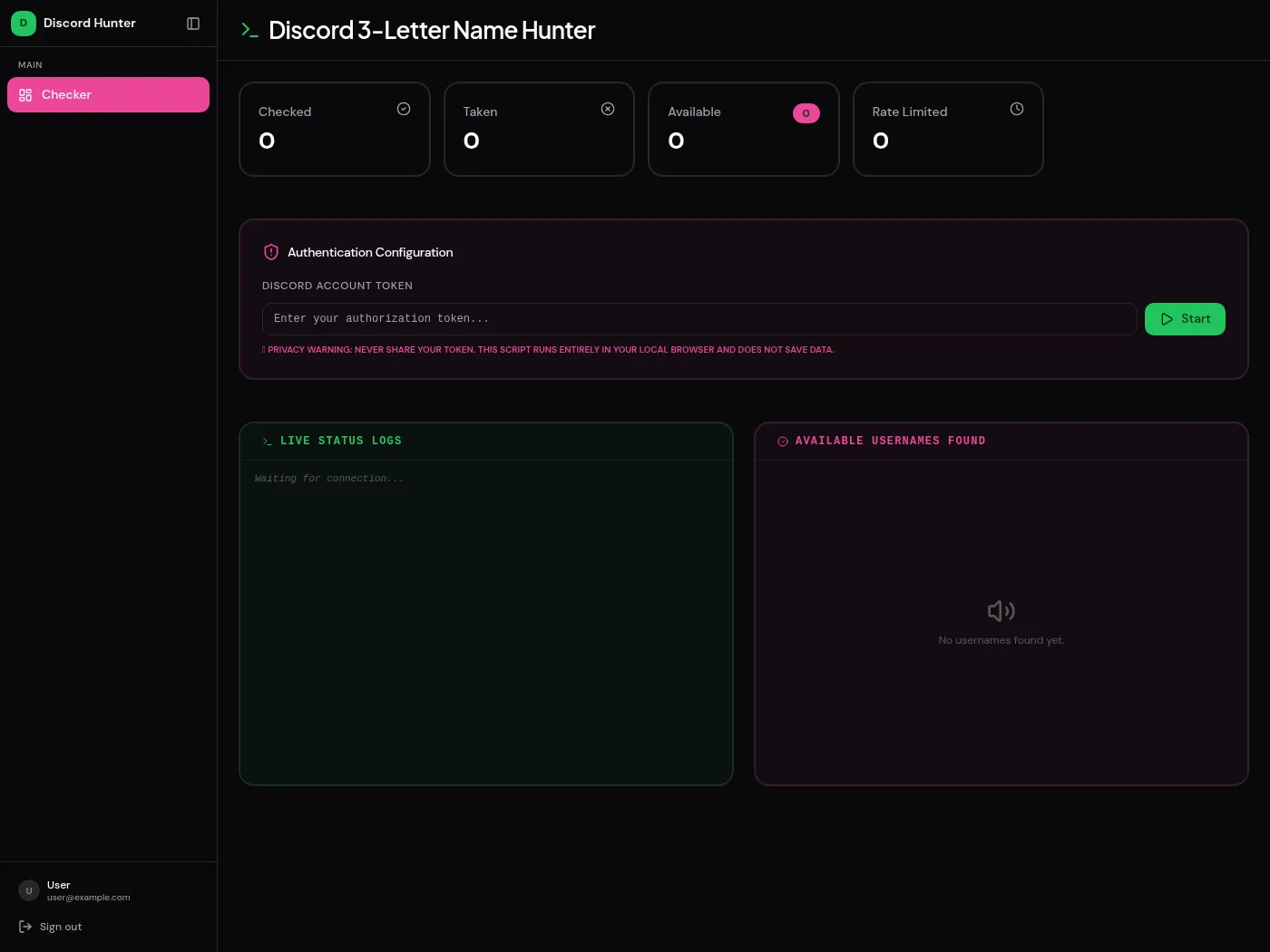 Discord Username Checker