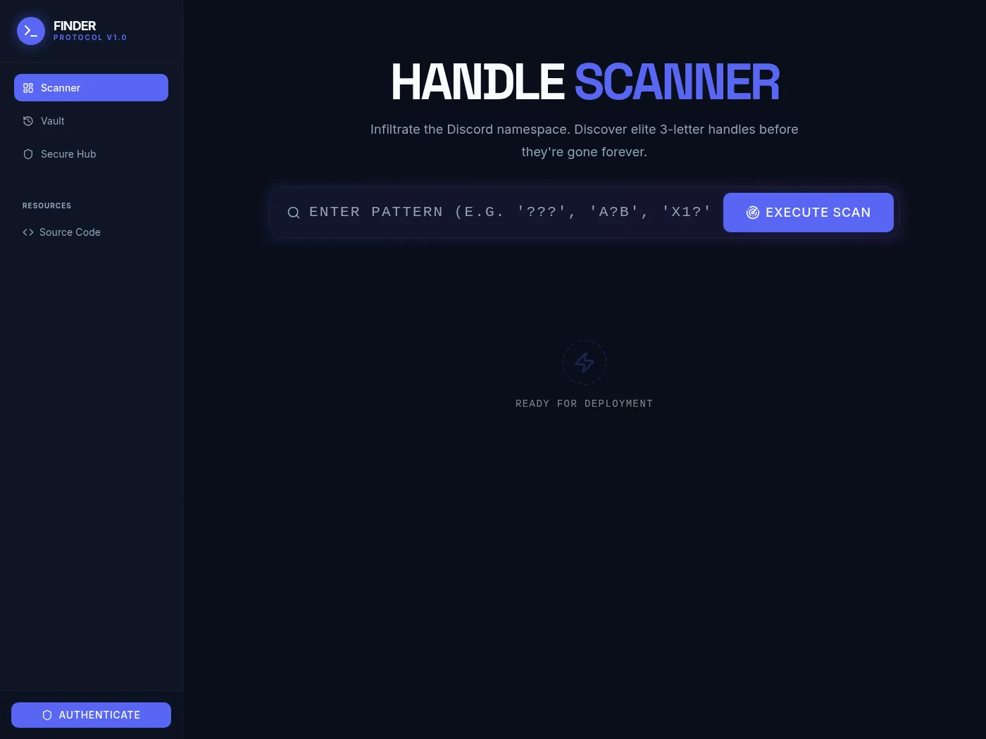 Discord 3-Letter Finder