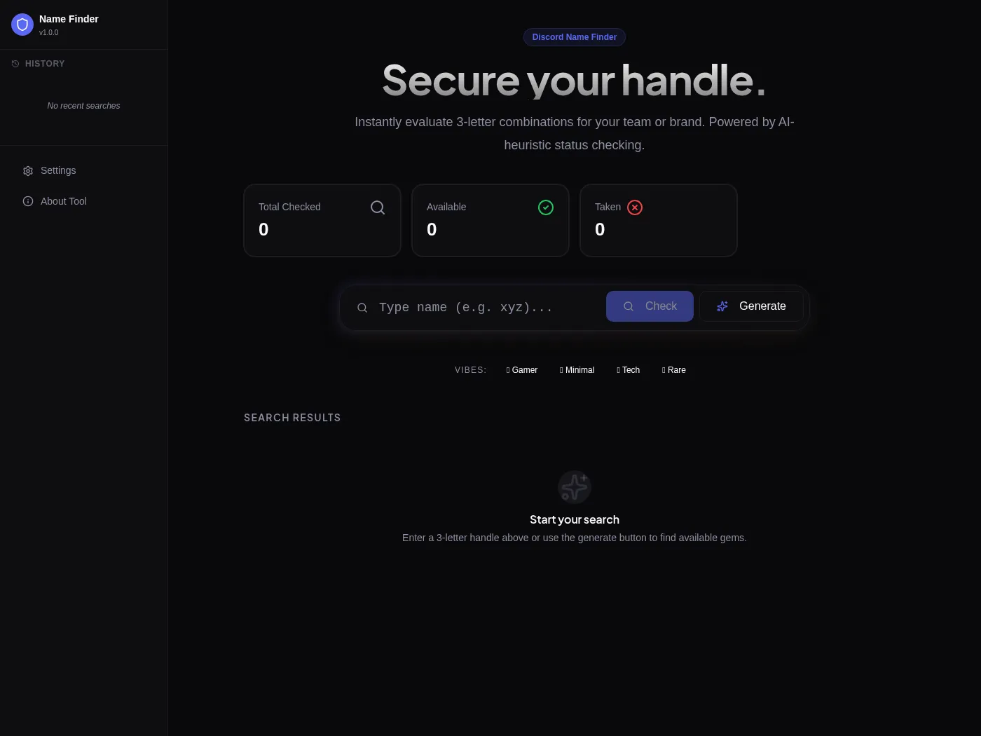 Discord Name Finder