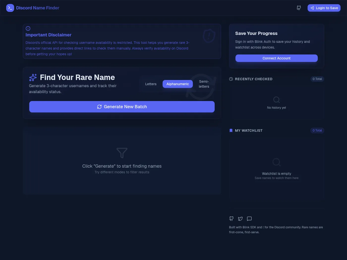 Discord Name Finder