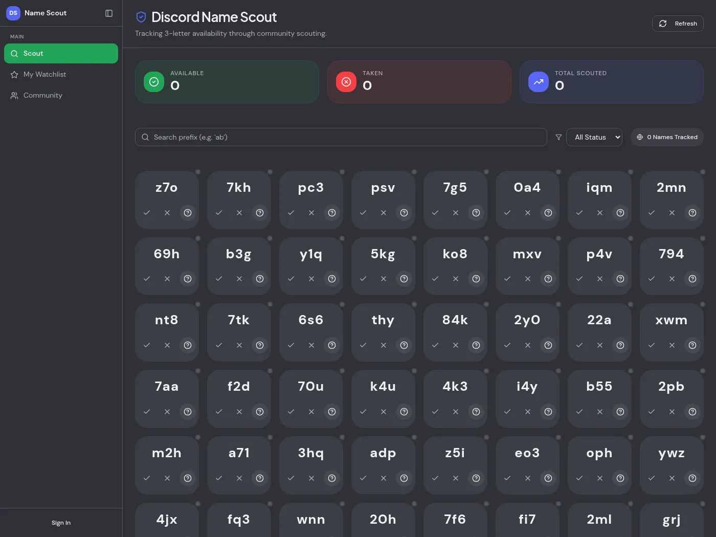 Discord Name Finder