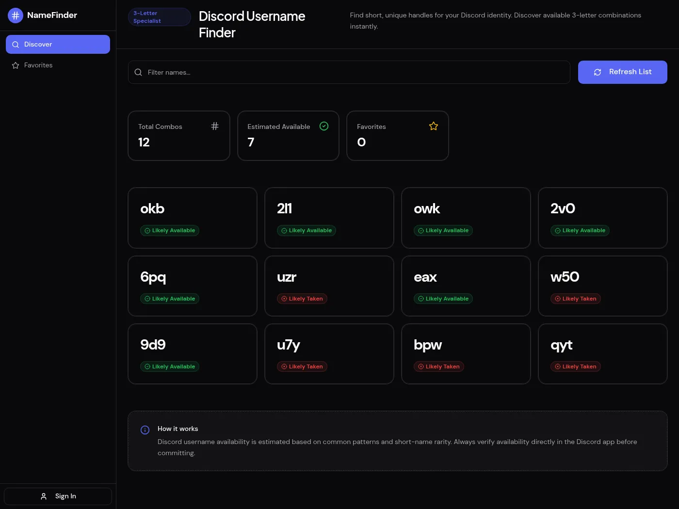 Discord Username Finder