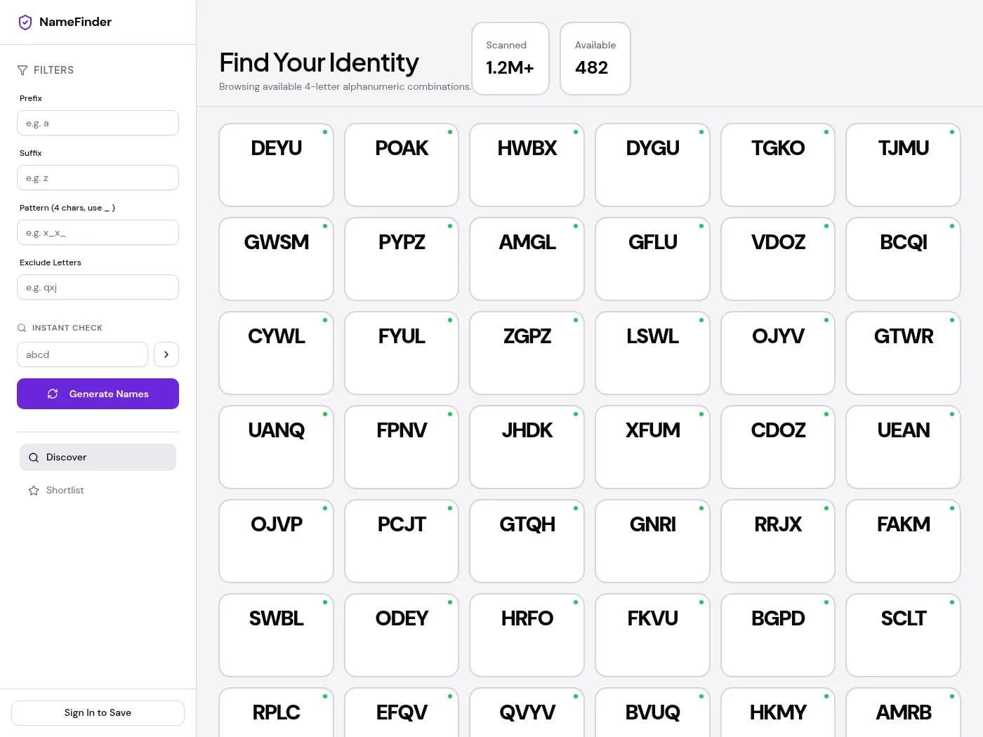 4-Letter Discord Finder