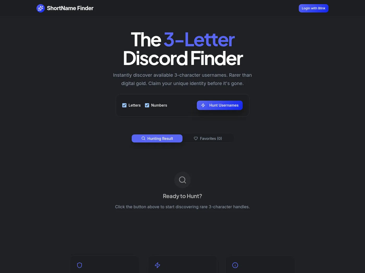 Discord 3-Letter Finder