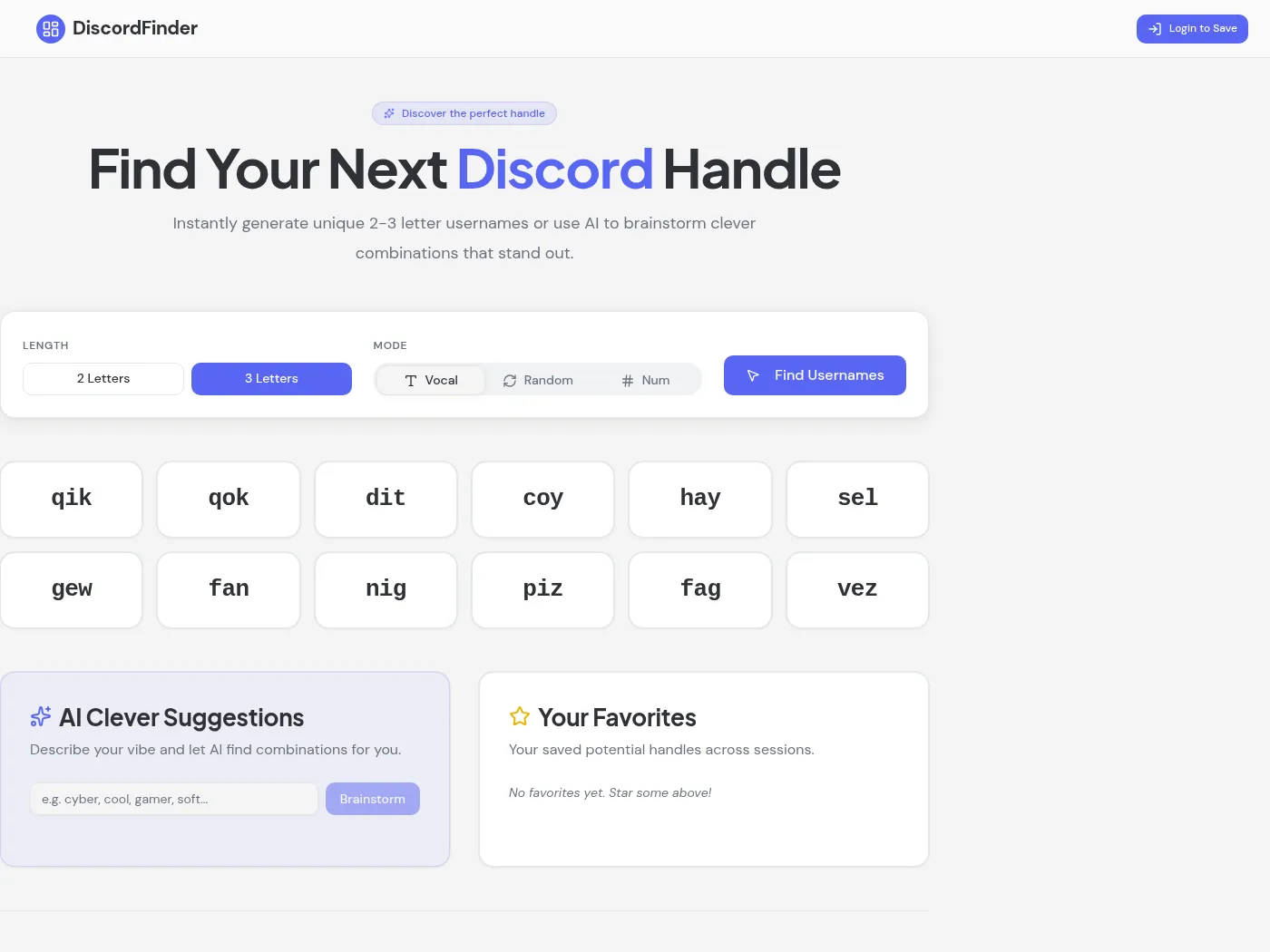 Username Finder for Discord