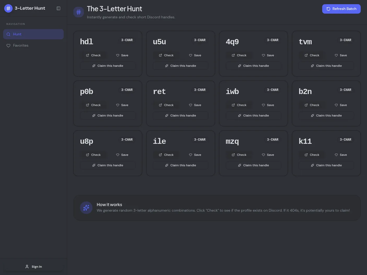 3-Letter Discord Hunt