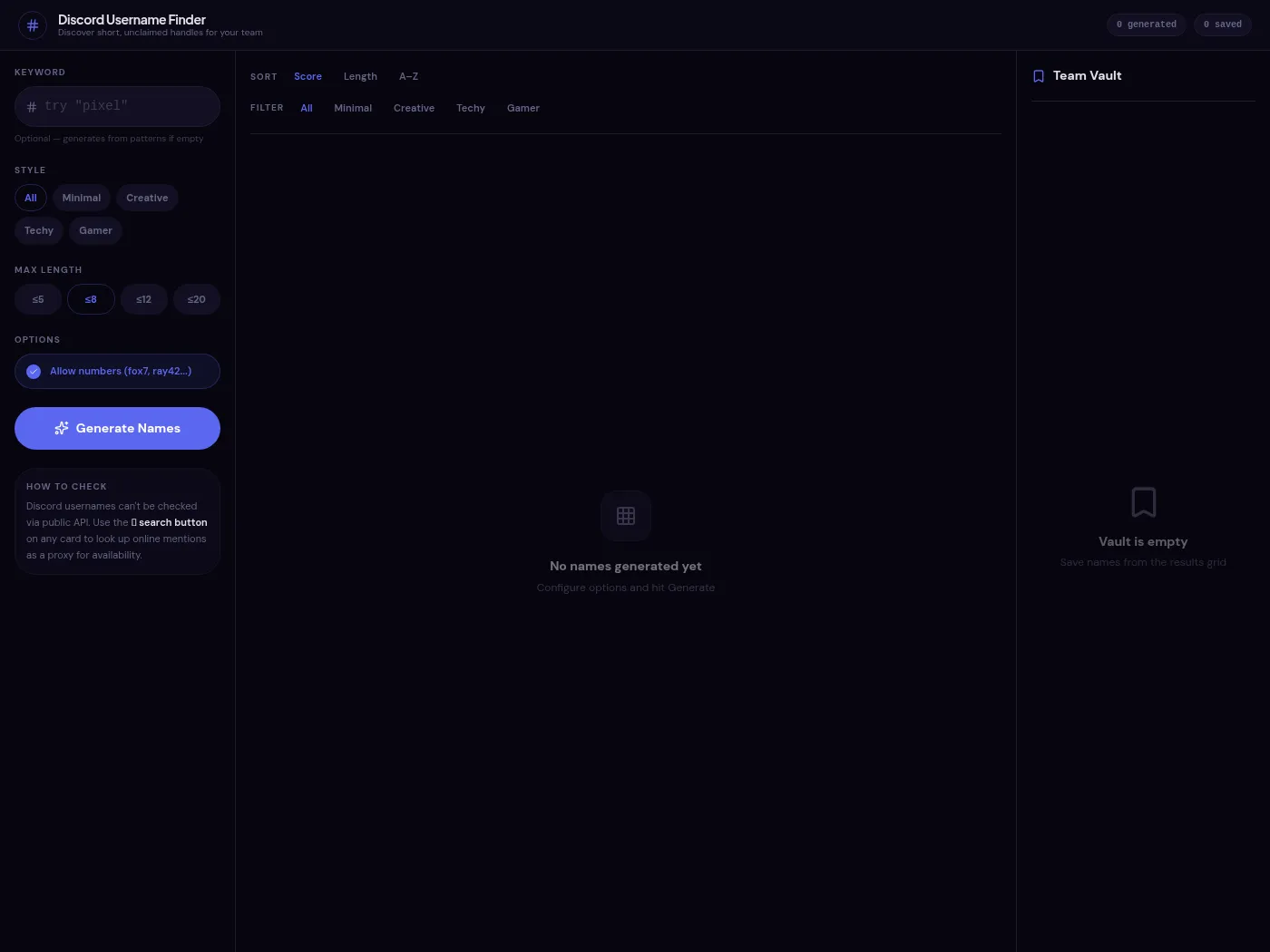 Discord Username Finder